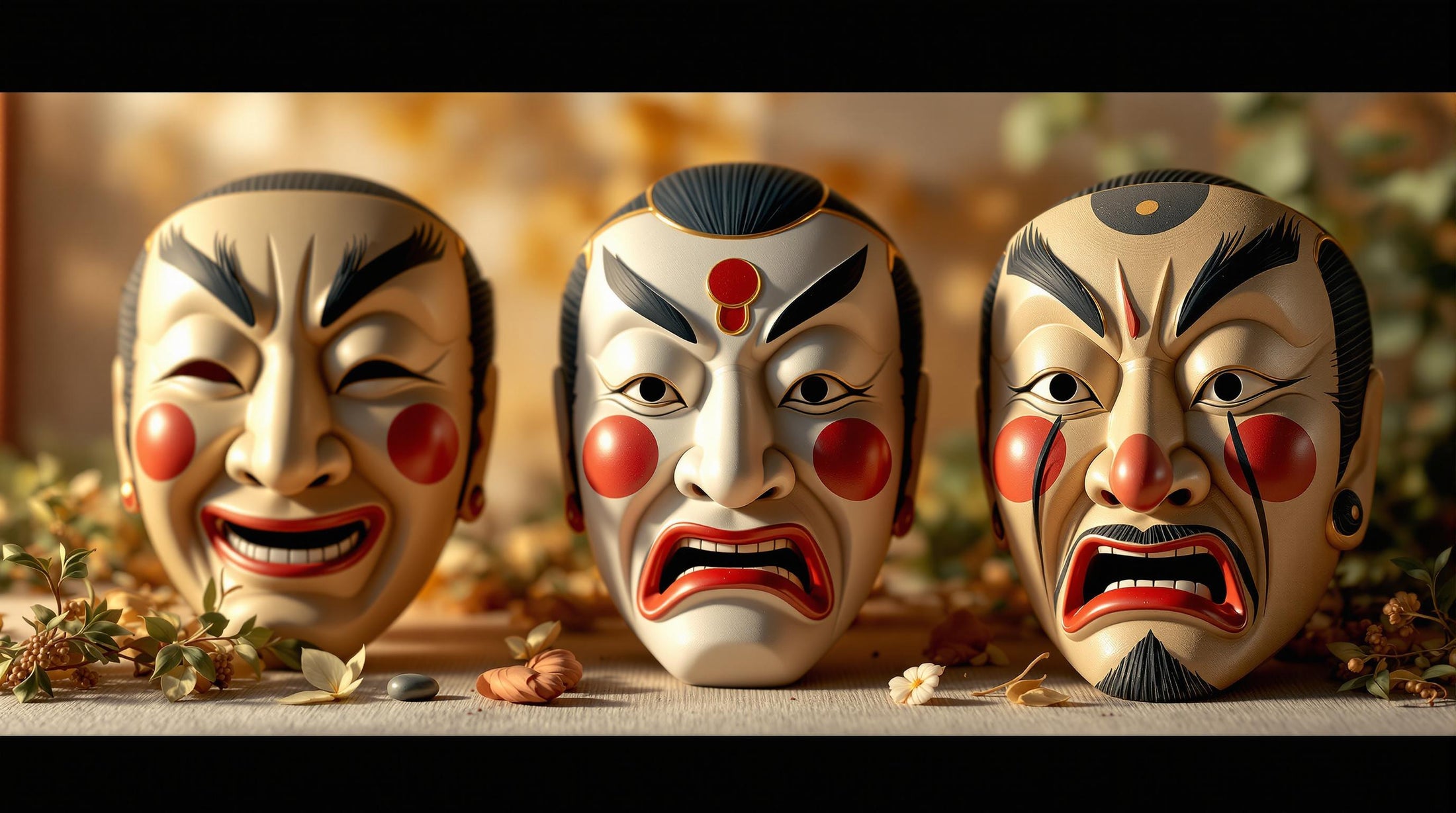 Beginner's Guide to Noh Theatre Mask Symbolism – Raw Japan Art